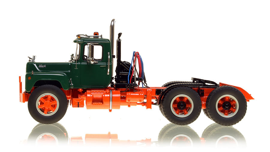 Fire Replicas Mack® R Tandem Axle Tractor - Green over Orange Scale Model