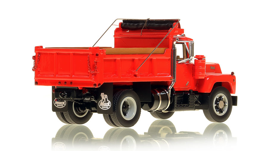 Fire Replicas Mack® R Single Axle Dump Truck - Red over Black Scale Model