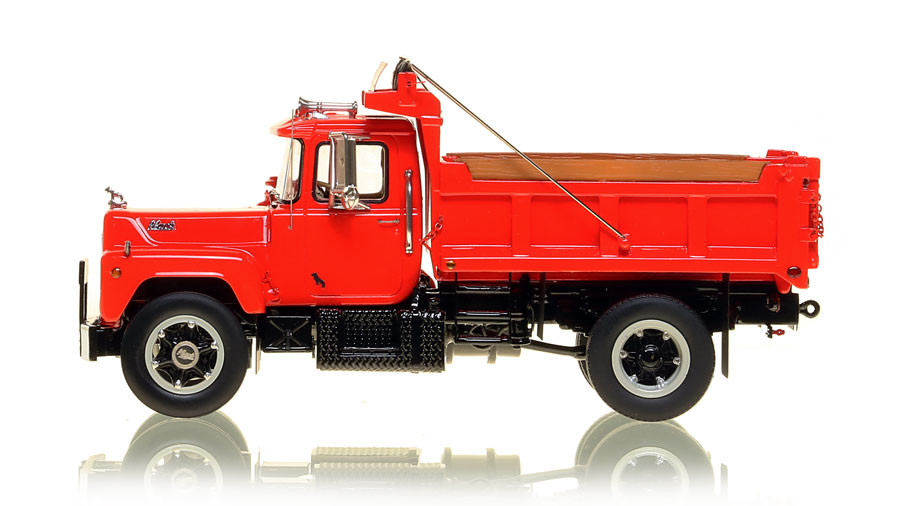 Fire Replicas Mack® R Single Axle Dump Truck - Red over Black Scale Model
