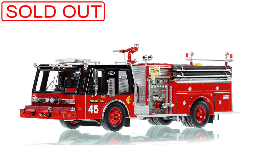 Fire Replicas Chicago Fire Department E-One Hurricane Engine 45 Scale Model