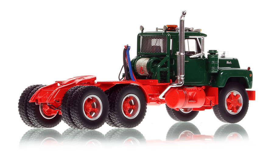 Fire Replicas Mack® R Tandem Axle Tractor - Green over Red Scale Model