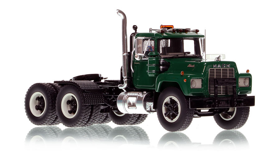 Fire Replicas Mack® R Tandem Axle Tractor - Green over Black Scale Model