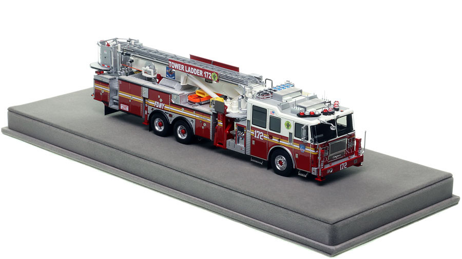 FDNY 2013 Seagrave Attacker 95' Tower Ladder 172 - Brooklyn Scale Model