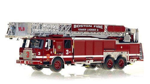 Fire Replicas Boston Fire Department E-One Tower Ladder 3 Scale Model