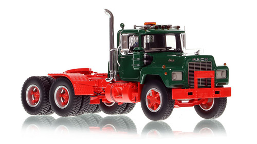 Fire Replicas Mack® R Tandem Axle Tractor - Green over Red Scale Model