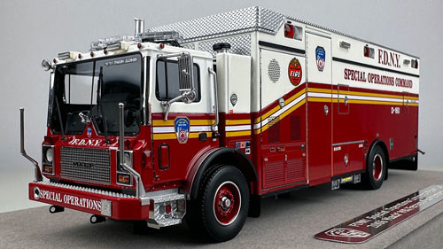 New Release: FDNY Mack MR/Ferrara Decontamination Units - Fire Replicas
