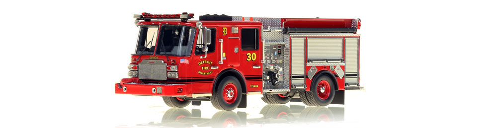 Fire Replicas Detroit Fire Department Ferrara Engine 30 Scale Model