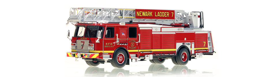 Fire Replicas Newark Fire Department E-One Ladder 7 Scale Model