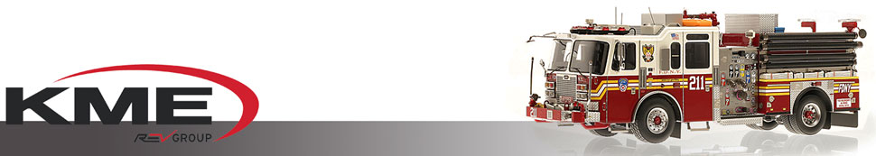 KME fire truck scale models by Fire Replicas