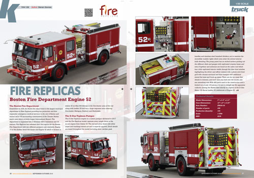 Boston Engine 52 featured in UK model magazine - Fire Replicas