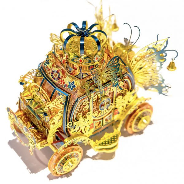 "Princess Carriage : Blue & Gold" Metal Model Kit (With LED Lights ...