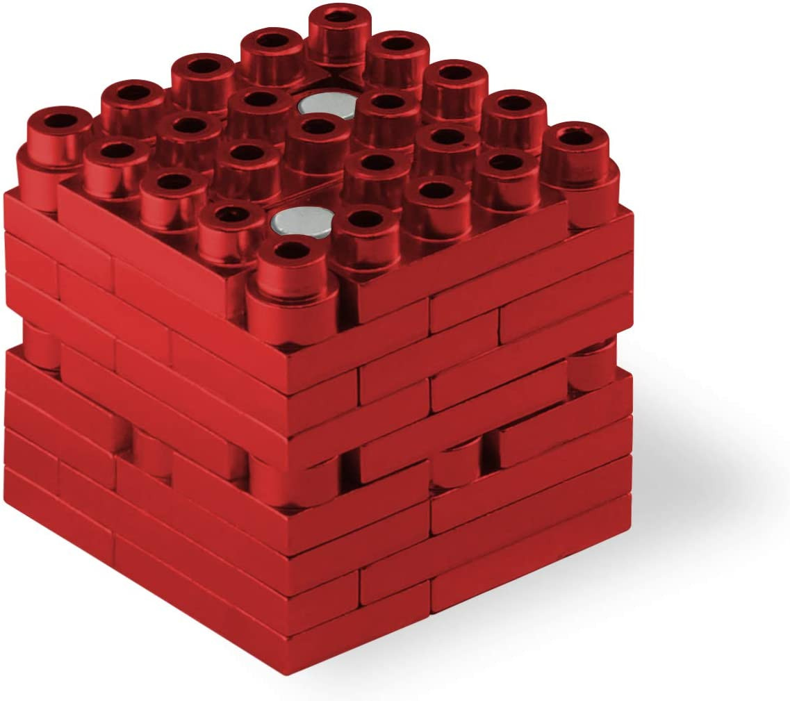 Mind³ - Ruby Red - Metal Designer Building Blocks | 69pcs | Metomics ...