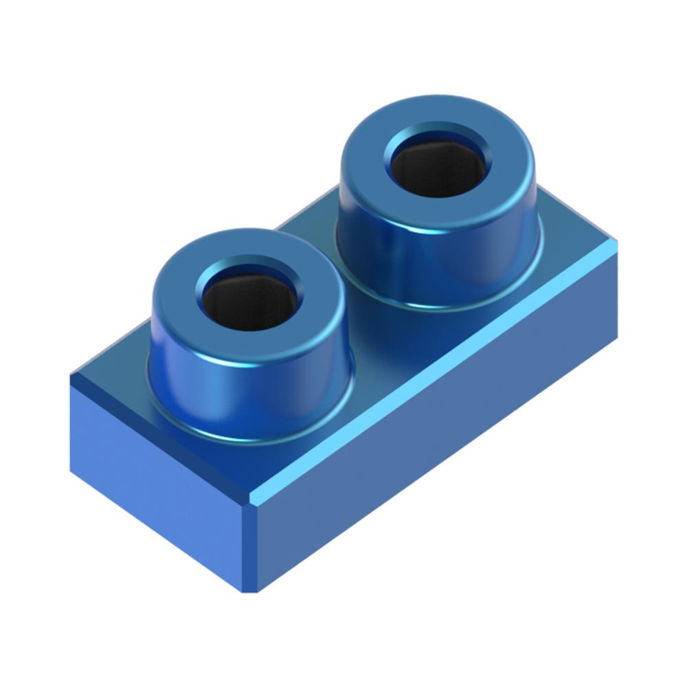 1x2 Plate Azure Blue *Quantity 60* Metal Designer Building Blocks ...