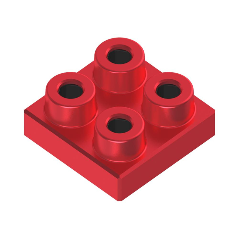 2x2 Plate Ruby Red *Quantity 50* Metal Designer Building Blocks ...