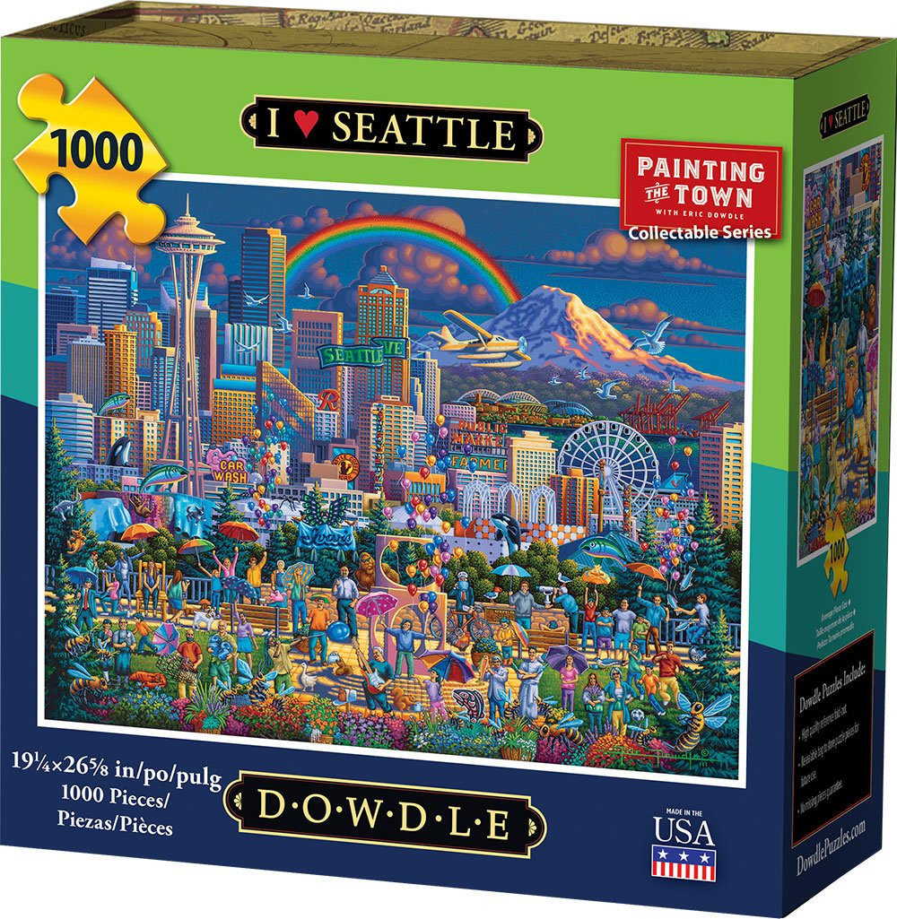 "I Love Seattle" 1000 Piece Jigsaw Puzzle | Dowdle - Tri-M Specialty ...