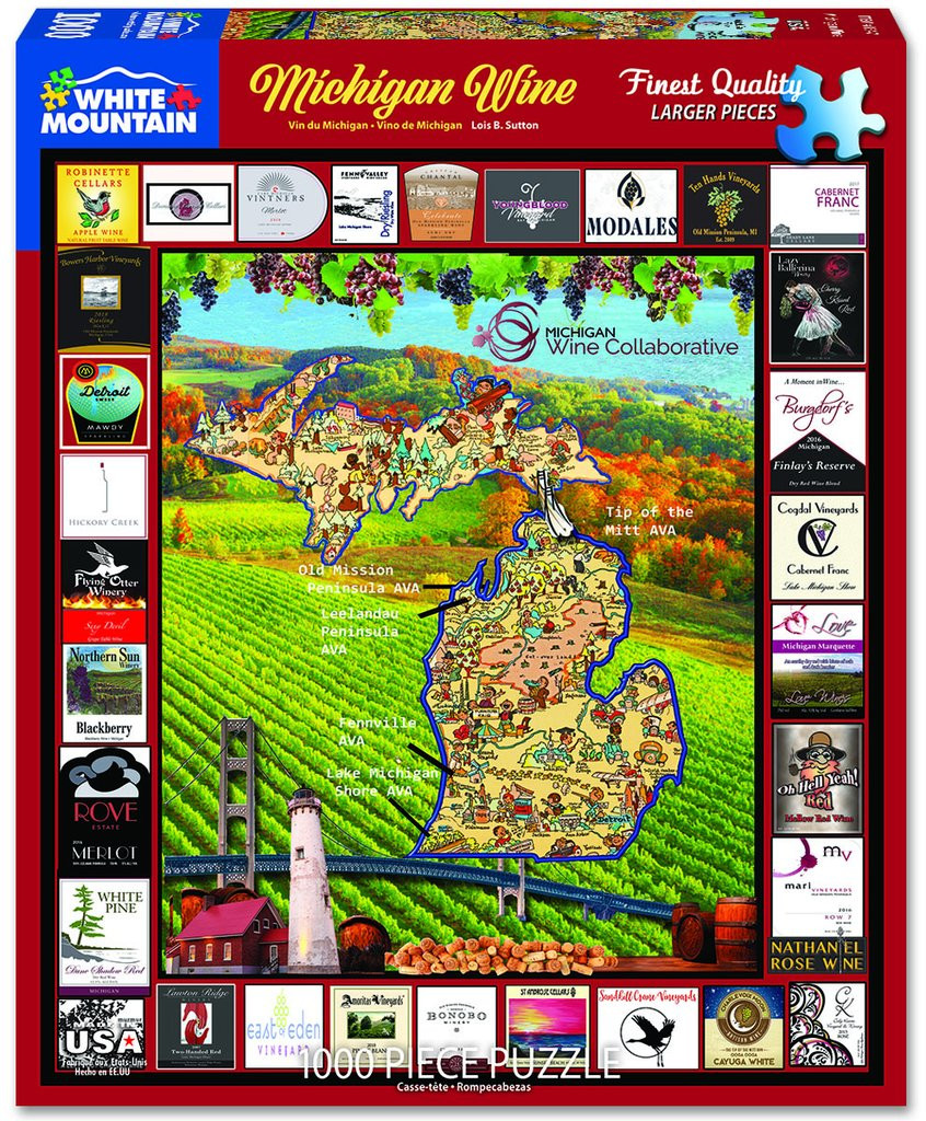 "Michigan Wine" 1000 Piece Jigsaw Puzzle | White Mountain - Tri-M ...