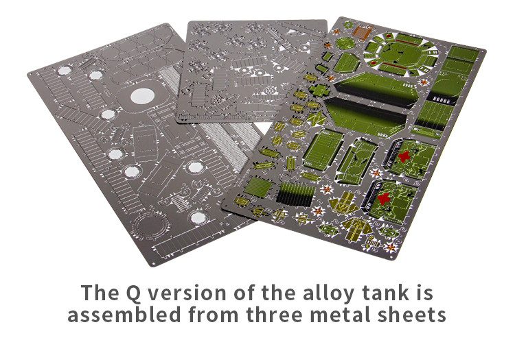 "Q Version Tank" Rotating Turret Metal Model Kit | Microworld - Tri-M ...