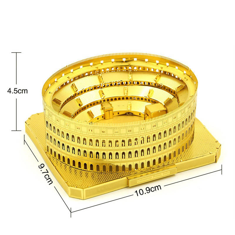 "Roman Colosseum" *Gold* Metal Model Kit | Microworld - Tri-M Specialty ...
