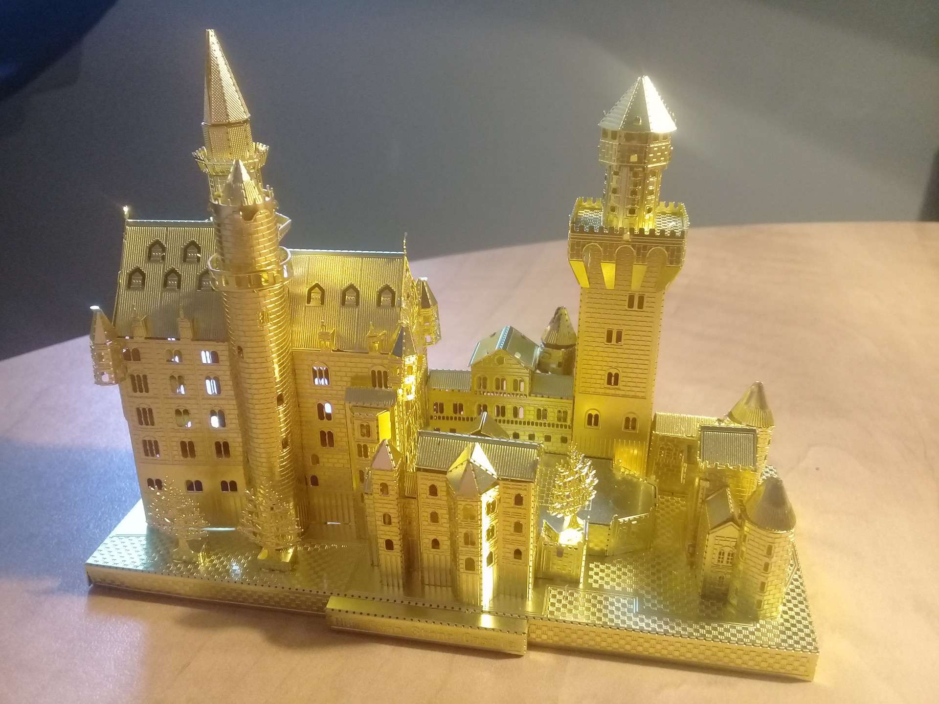 "Neuschwanstein Castle" *Gold* Metal Model Kit | Microworld - Tri-M ...