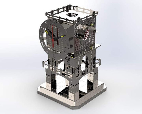 "Master of Time" Clock Tower Mechanical Metal Model Kit | Metal Time ...