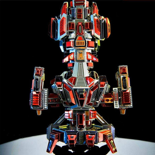 "Flaming Spaceship" Metal Model Kit | D031 | Microworld - Tri-M ...