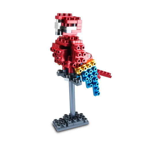 Wild Animal Series - Red Macaw - Metal Designer Building Blocks | 71pcs ...