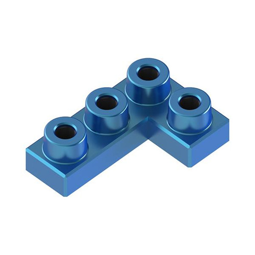 3x2 Corner Azure Blue *Quantity 50* Metal Designer Building Blocks ...