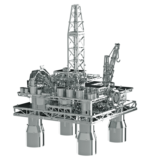 "Treasure Finder" Oil Rig Mechanical Metal Model Kit | Metal Time ...