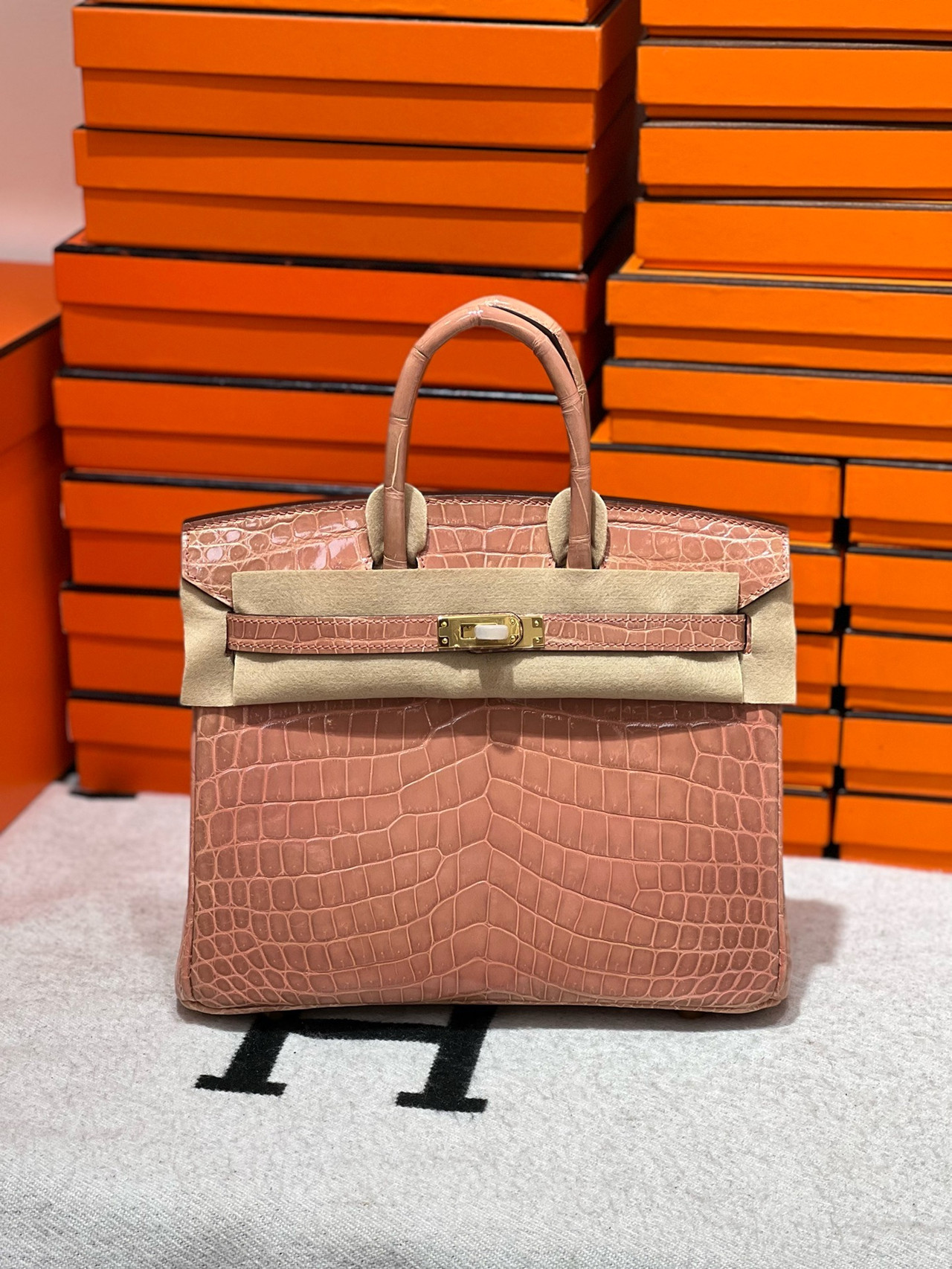 HERMES Cypress Birkin 25 Matt alligator crocodile skin - BVPRIVE