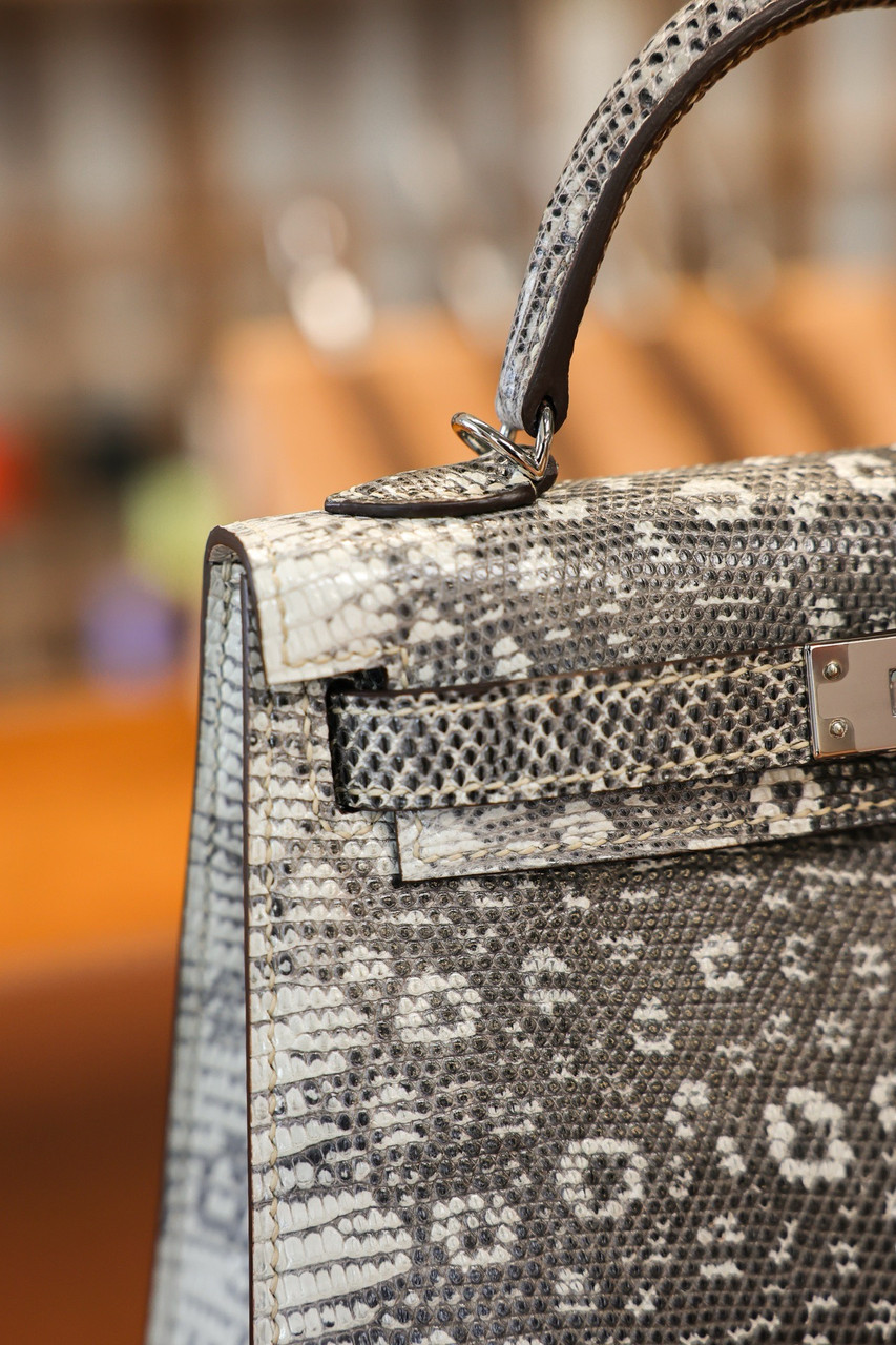 Hermes Mini Kelly II 20 Ombré Lizard Natural - BVPRIVE