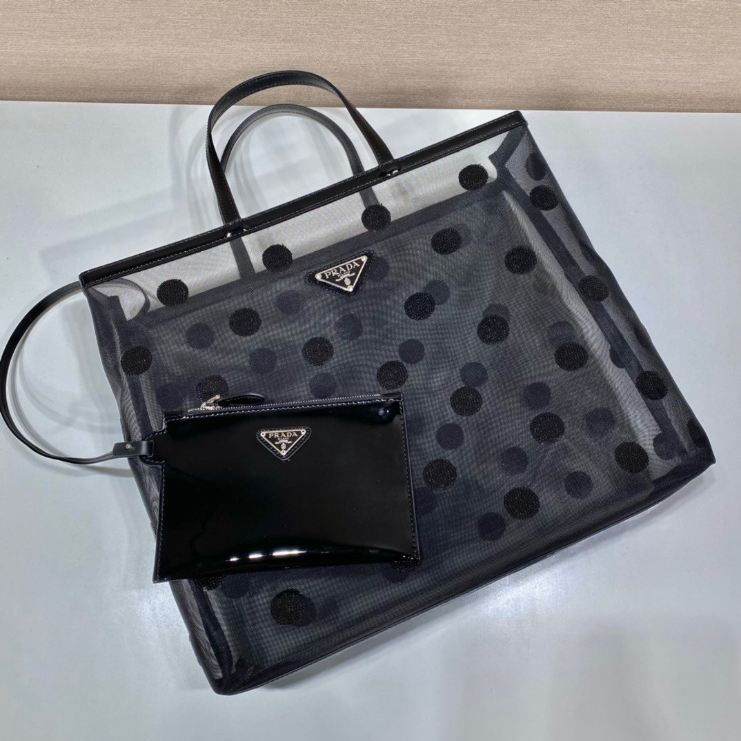 Prada Polka-dot mesh tote bag - BVPRIVE