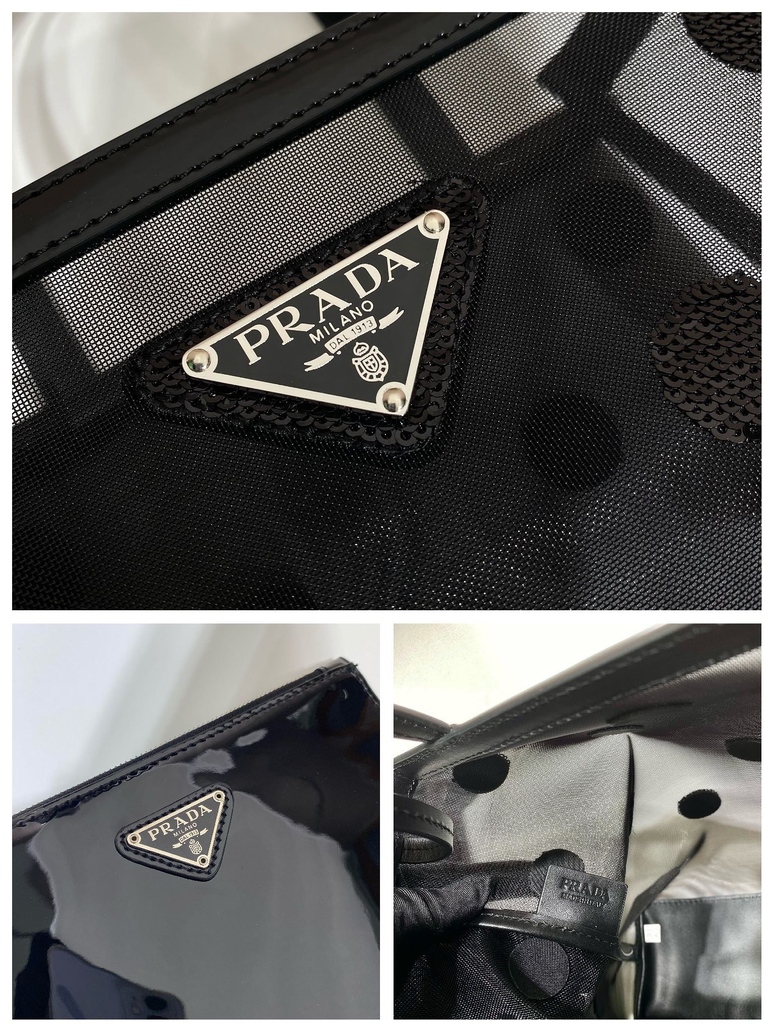 Prada Polka-dot mesh tote bag - BVPRIVE