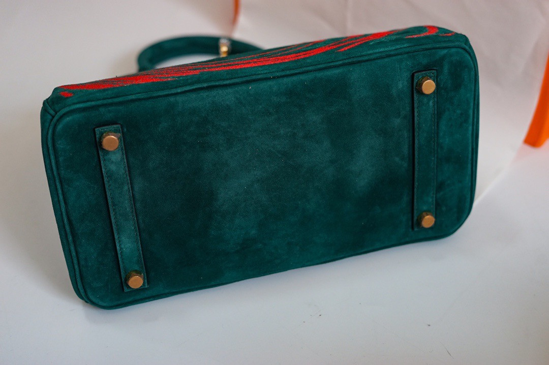 Hermès Birkin 35 Smiley Tote Bag Green - BVPRIVE
