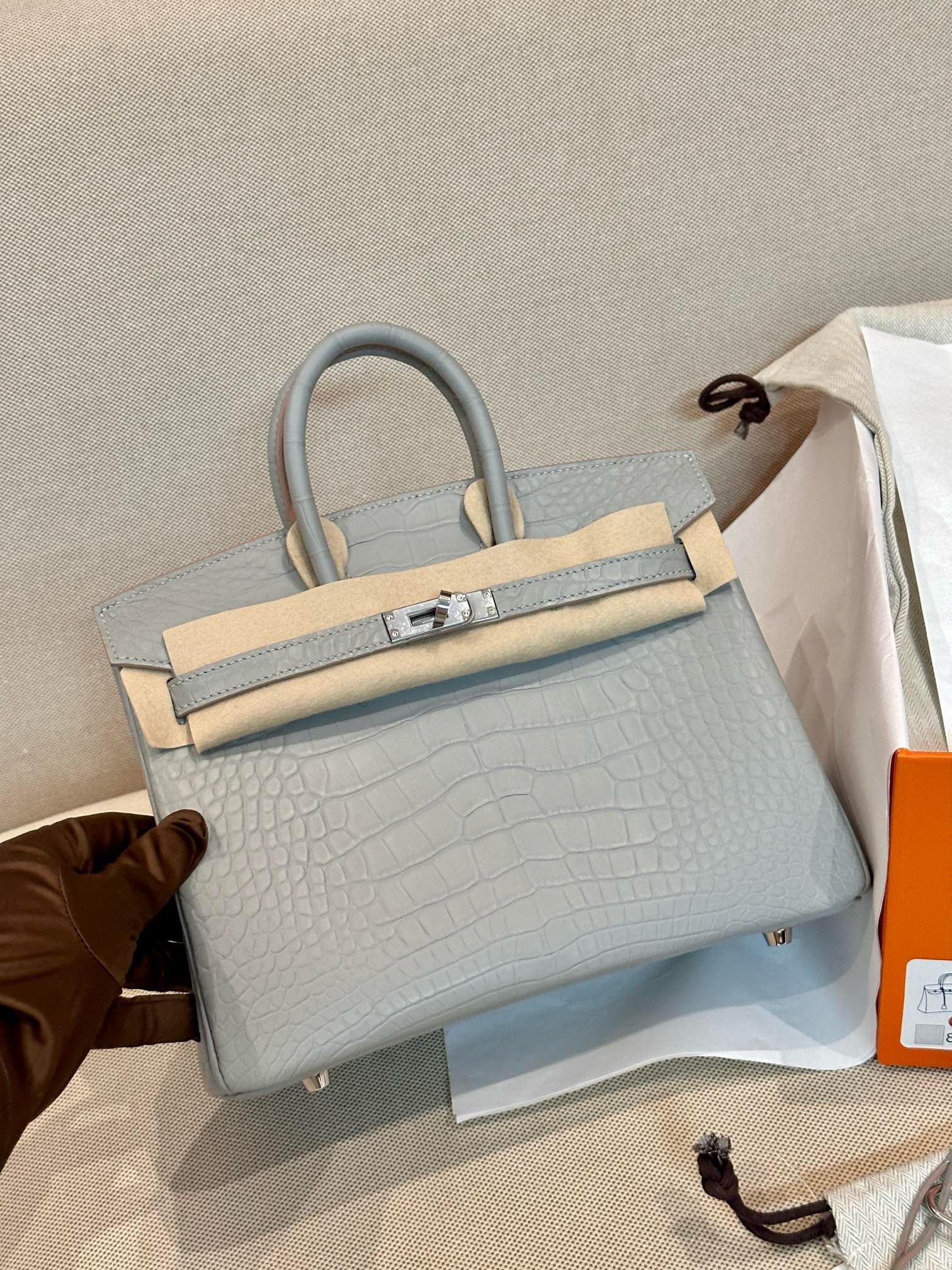 HERMES Cypress Birkin 25 Matt alligator crocodile skin - BVPRIVE