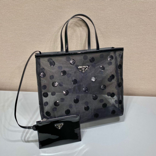 Prada Polka-dot mesh tote bag - BVPRIVE