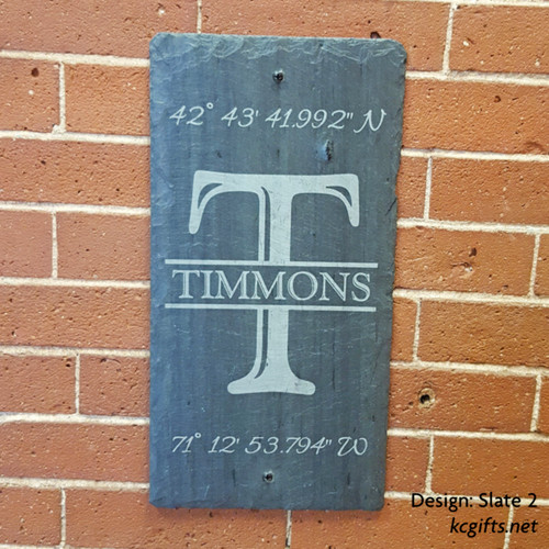 Personalized Slate Sign, House Sign, GPS Sign, Housewarming Gift