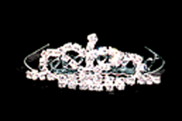 Silver Crystal Rhinestone Mini Tiara - Pack of 12 (TS037) - CB Flowers ...
