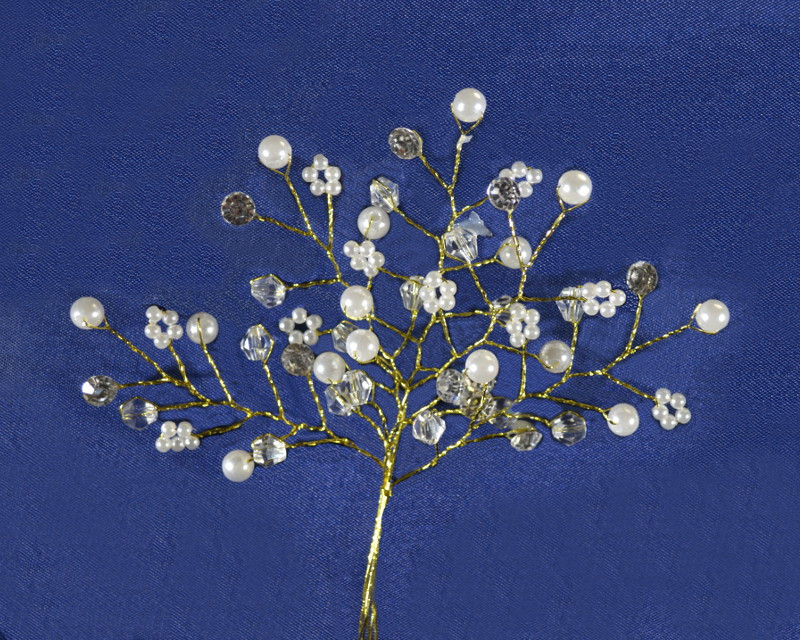 2.5" Gold Pearl Rhinestone Bouquet Picks - Pack of 25 Rhinestone Floral ...