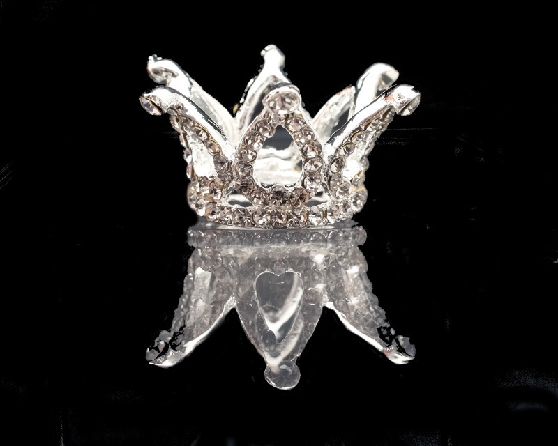 1" Silver Royal Mini Full Size Crown with Comb - Pack of 12 - CB ...