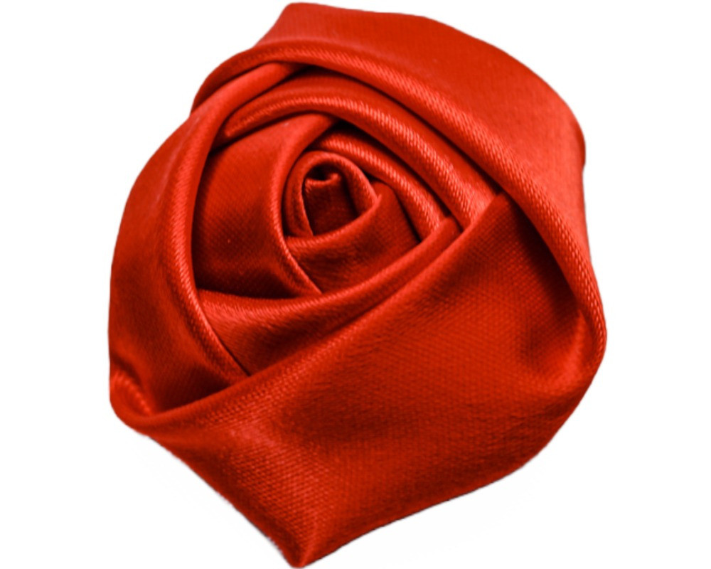 2" Red Single Satin Rolled Rose Flower - Pack of 72 Rosettes - CB ...
