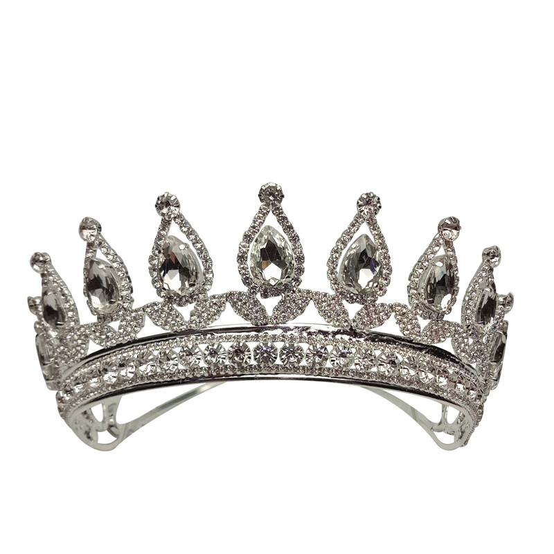 2.25" Silver Tiara with Gem Stones - CB Flowers & Crafts