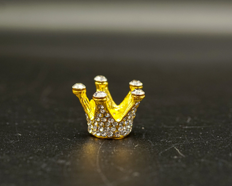 1/2" Gold Royal Mini Full Size Crown with Comb - Pack of 12 - CB ...