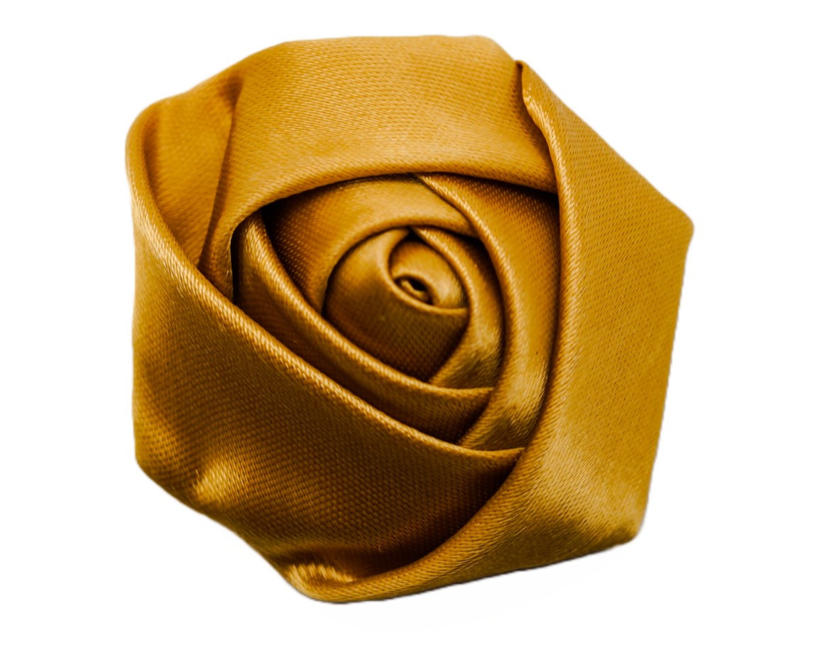 2" Gold Single Satin Rolled Rose Flower - Pack of 72 Rosettes - CB ...