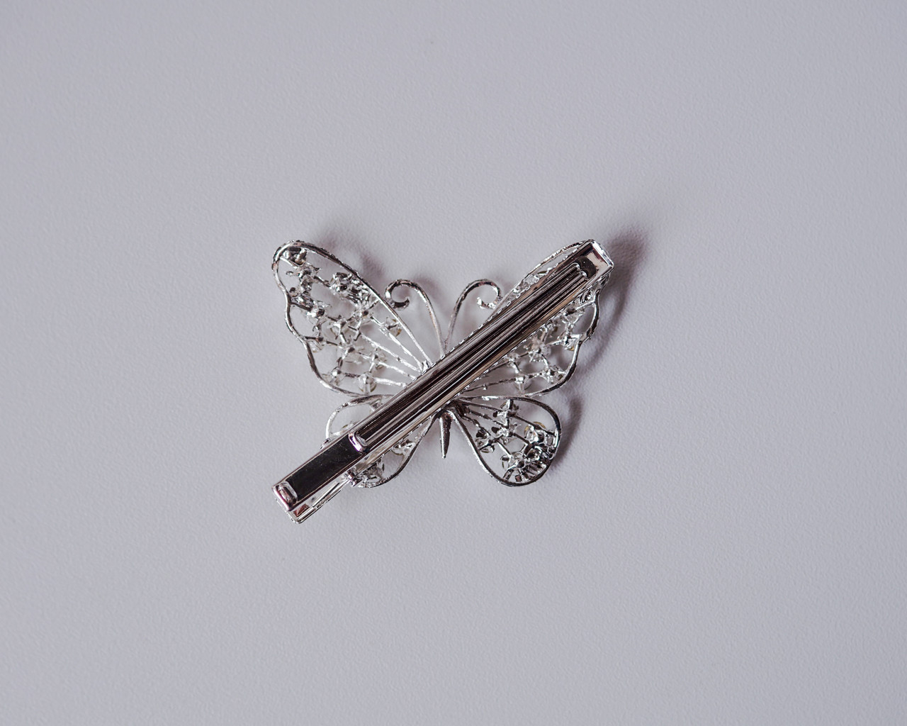 Silver Rhinestone Embellished Butterfly Hair Clips Accessories -Pack of ...