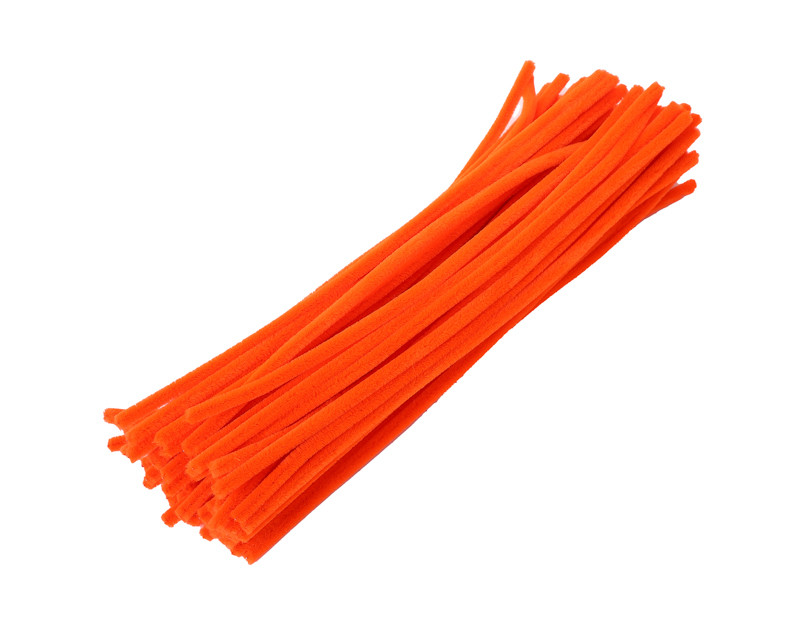 12" Orange Chenille Stem DIY Craft Pipe Cleaner - Pack of 1000 - CB ...