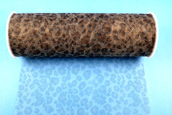 6" x 6 yards (18 FT) Brown Leopard Print Tulle Fabric Rolls - Pack of 6 ...