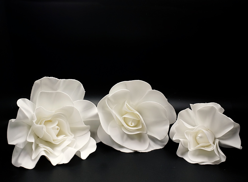 16" White Rose Foam Flower - CB Flowers & Crafts