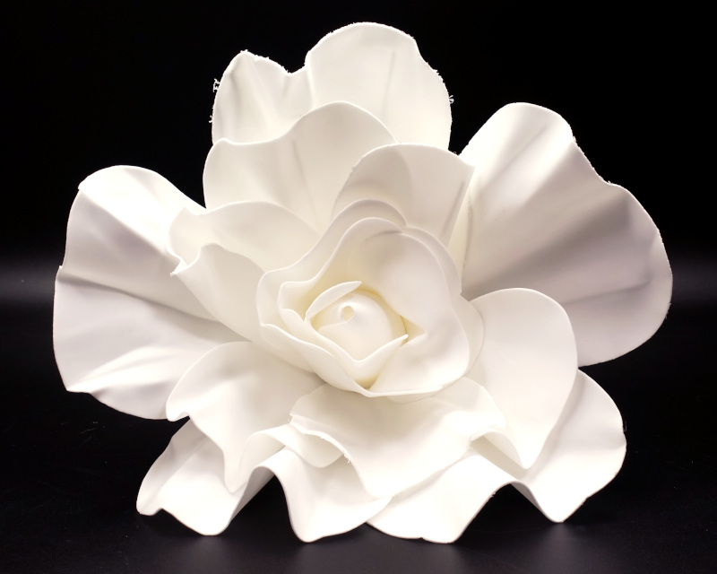 16" White Rose Foam Flower - CB Flowers & Crafts