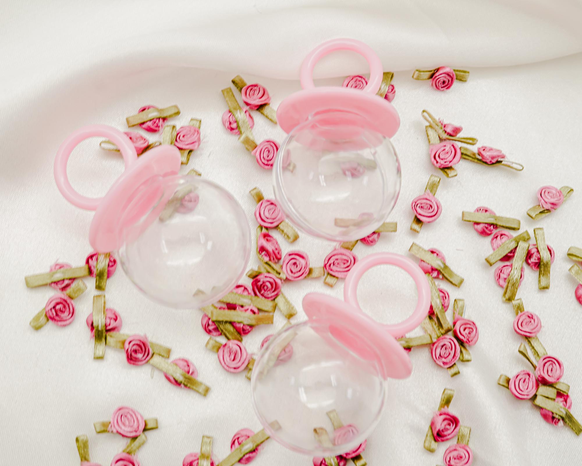 3" Pink Fillable Baby Shower Pacifier Candy Favor Box - Pack of 12 - CB ...