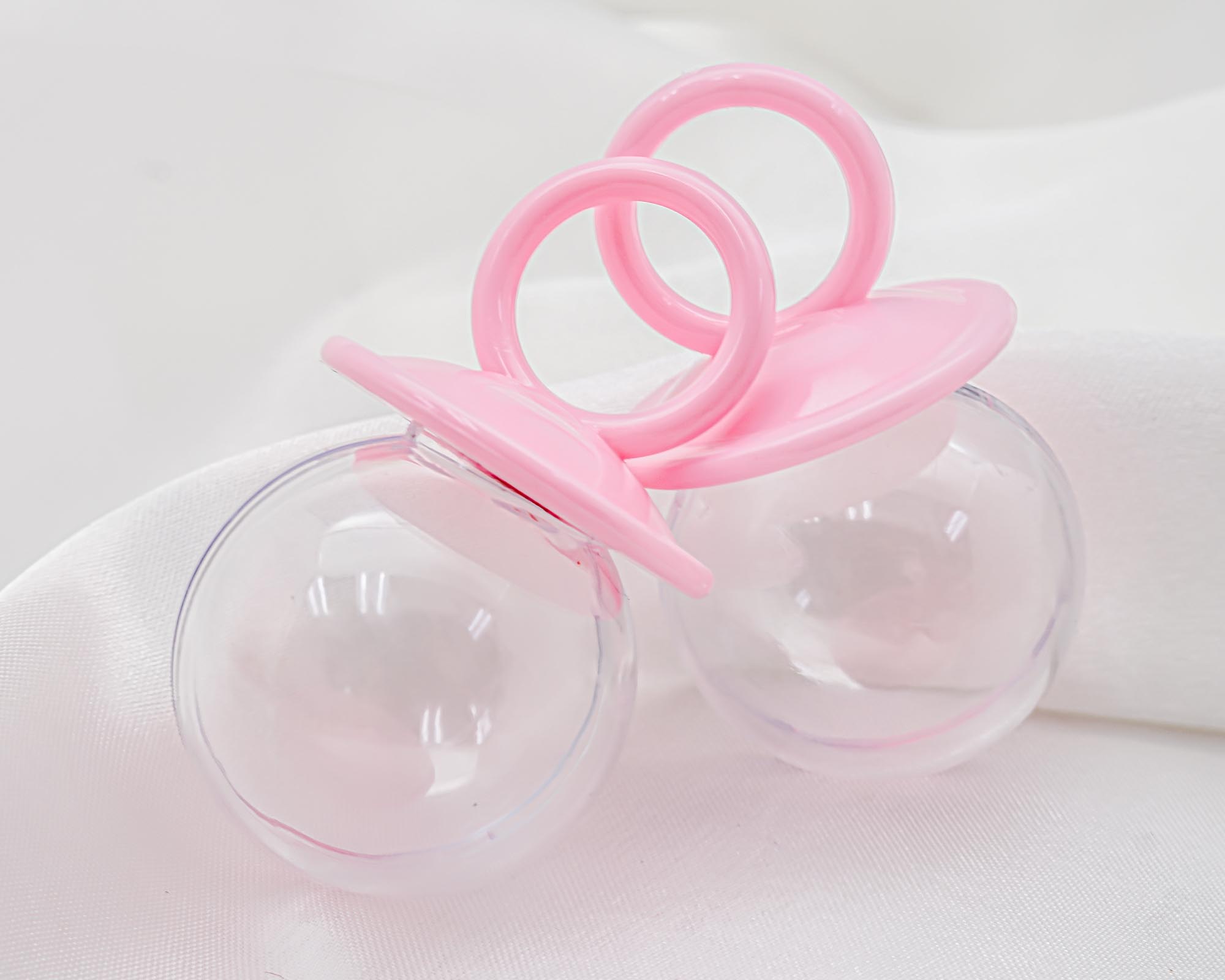 3" Pink Fillable Baby Shower Pacifier Candy Favor Box - Pack of 12 - CB ...
